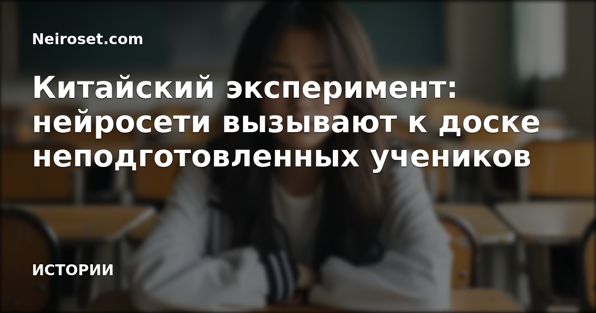 Китайский эксперимент: нейросети вызывают к доске неподготовленных учеников — сервис Neiroset.com