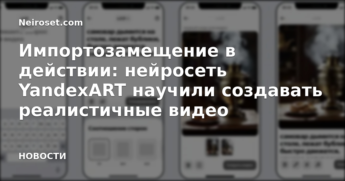 Импортозамещение в действии: нейросеть YandexART научили создавать реалистичные видео — сервис ...